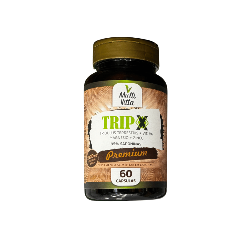 Trip-X Tribulus 95% Saponinas, Vitamina B6, Magnésio e Zinco, 60 ...