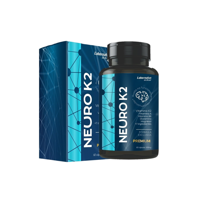 Neuro K2, Vitamina A, B6, Premium, 60 Cápsulas 500mg - Labornatus